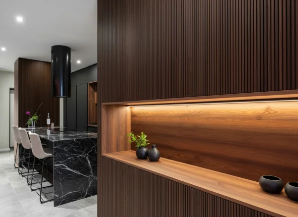 Wenge Black Slat Wall – Upper Edge | Premium Supplier of Edging