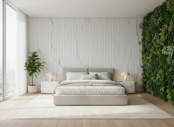 White Marble Slat Wall – Upper Edge | Premium Supplier of Edging